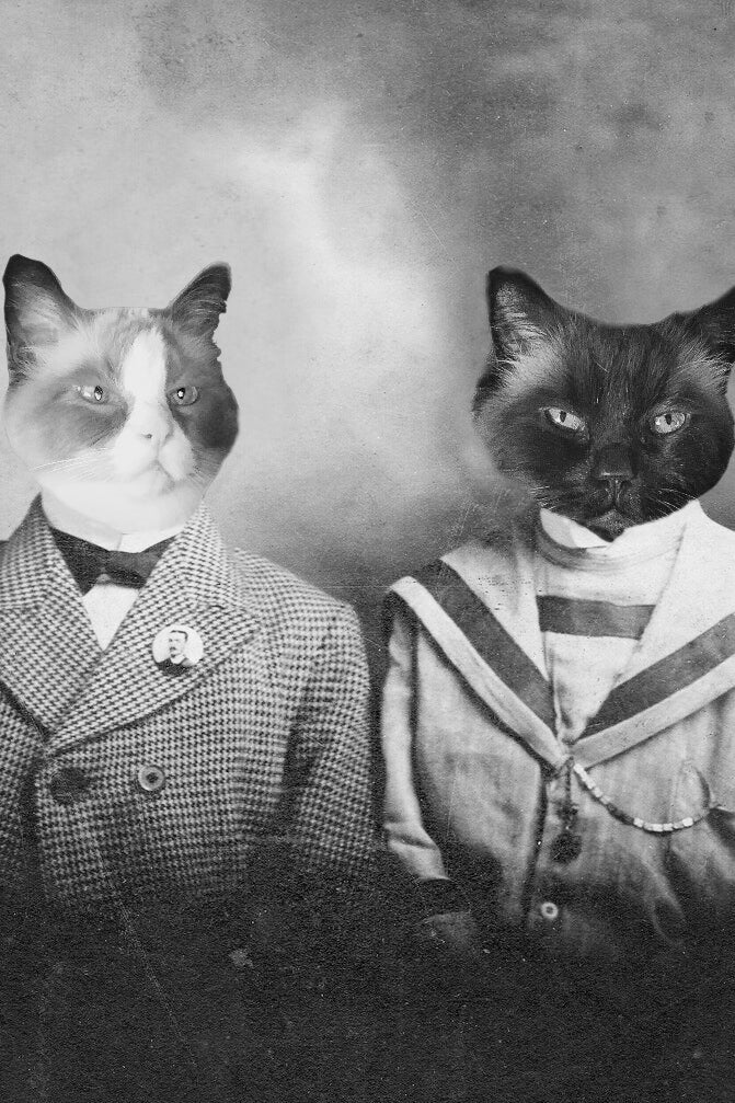 "Dapper Duo" Pair Pet Portrait – Luciblue